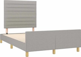 Rám postele bez matrace světle šedá 120 x 200 cm textil 3125122
