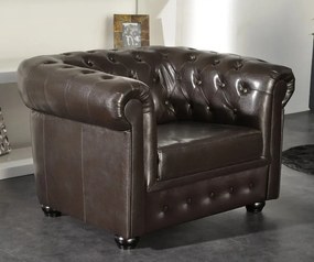 ASKONT Chesterfield Bis antique brown Křeslo