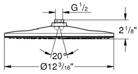 GROHE 26562000 - Hlavová sprcha RAINSHOWER MONO 310 mm lesklý chrom