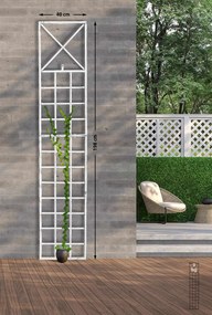 Sada 2 ks opěrná mříž pro rostliny Trigo – antik bílá