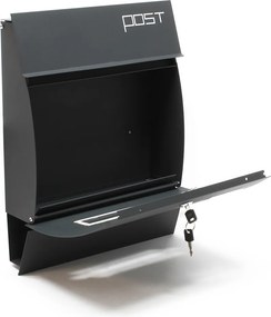 Poštovní schránka Wiltec – 350 × 95 × 445 mm, antracitová (60024)