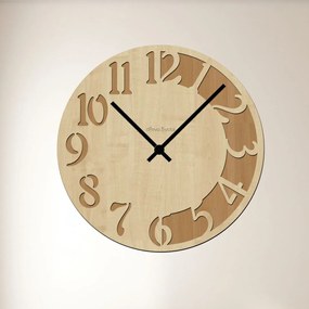 dřevo života Nástěnné hodiny CLOCK Zvolte barvu dekoru: Dub Sonoma, Velikost hodin: 35x35, Barva ručiček: Černé