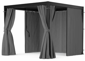 LuminaHaven Pergola 3x3 se závěsy a sítěmi proti hmyzu