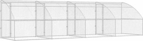 Psí kennel 4 ks Stříbrná 8 x 2 x 2 m Pozinkovaná ocel 3368335