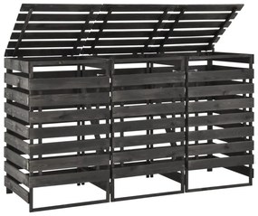 Přístřešek na tři popelnice 210x75x121 cm natřené borové dřevo 315412