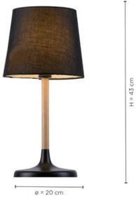 Leuchten Direkt 14423-18 - Stolní lampa NIMA 1xE14/40W/230V černá