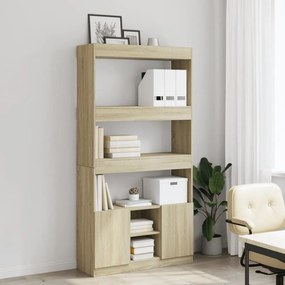 Skříň highboard dub sonoma 92 x 33 x 180 cm kompozitní dřevo 3309620