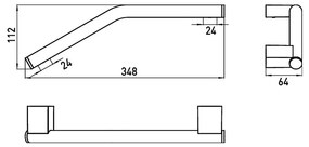 Emco System 2 - Zakřivené madlo k vaně, chrom 357000133