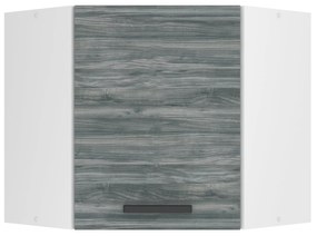 Kuchyňská skříňka Belini Premium Full Version horní rohová 60 cm šedý antracit Glamour Wood