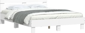 vidaXL Rám postele s čelem a LED osvětlením 140 x 190 cm [3207560] Barva: šedá sonoma