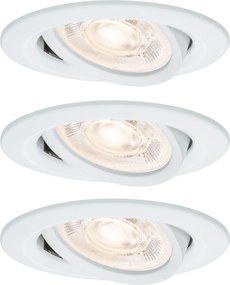P 92416 LED vestavné svítidlo Nova Plus GU10 Flat IP65 93mm 3x4,9W 230V stmívatelné 2700K bílá mat - PAULMANN