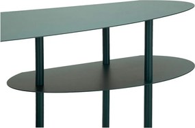 Zelenomodrý kovový konzolový stolek 34x118 cm Saturn – Mauro Ferretti