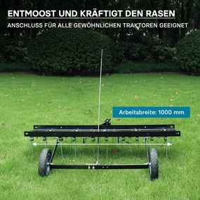 Vertikutátor Wiltec – 100 cm, černá (51705)