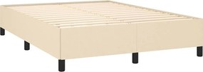 Box spring postel s matrací krémová 140x200 cm textil 3127810