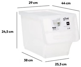 5Five® Úložný box ALL IN BOX s děleným víkem, 24l - 28,5 x 45,5 x 31 cm