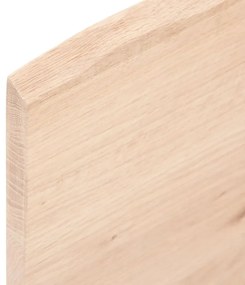 Nástěnná police 100 x 50 x 2 cm neošetřené masivní dubové dřevo