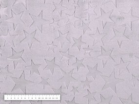 Biante Dětská oboustranná deka Mikroplyš/Polar MIP-004 Hvězdičky - světle šedá 75x100 cm