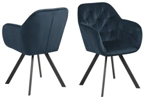 Designová otočná židle Aletris tmavě modrá