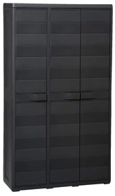 vidaXL Zahradní skladovací skříň se 4 policemi černá
