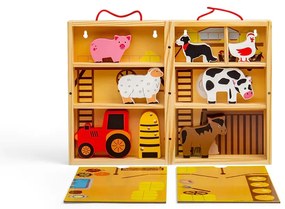 Bigjigs Toys Krabička na hraní farma zvířat