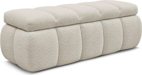 Béžová lavice z textilie bouclé – Bobochic Paris