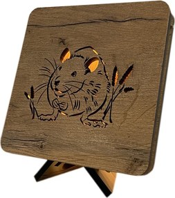 Li-Go "Potkan" lampa 19x19 cm provedení povrchu: dub