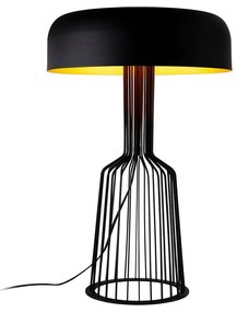 Černá stolní lampa s kovovým stínidlem (výška 57 cm) Fellini – Opviq lights