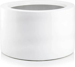 Bílý květináč Fiber Cylinder Bowl 30 cm 95.046 || fiberglassové vlákno