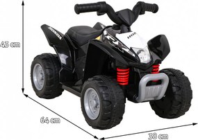 Ramiz Čtyřkolka Honda 250X TRX na baterie černá + klakson + LED + ekokůže