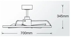 Lucci Air 516124 - LED Stm. vent. CESSNA LED/36W/230V 3000/4000/5000K černá + DO