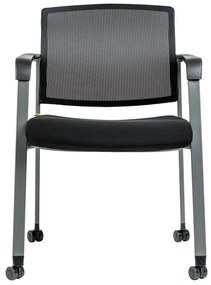ANTARES Konferenční židle, Miro MC, černá/tm.šedá, síť, područky, kolečka