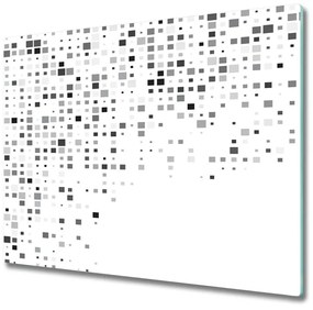 Skleněná krájecí deska Abstrakce čtverců