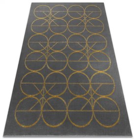 Kusový koberec EMERALD 1010 Luxusní kruhy šedý zlatý Rozměr: 240x330 cm