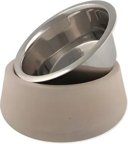 DOG FANTASY Miska EcoStyle béžová 17 cm / Nerez, bambusový kompozit /