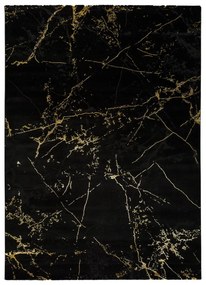 Černý koberec Universal Gold Marble, 160 x 230 cm