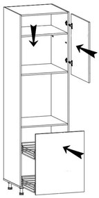 Kuchyňská linka Aspen C | 520 cm | bílá lesk