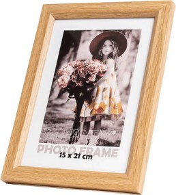 FANDY Dřevěný fotorámeček Bevel 15x21 2 hnědý