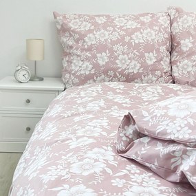 Bavlněné povlečení Rose růžová Zapínání: knoflík, Velikost polštáře: 70x90, Velikost přikrývky: 140x200