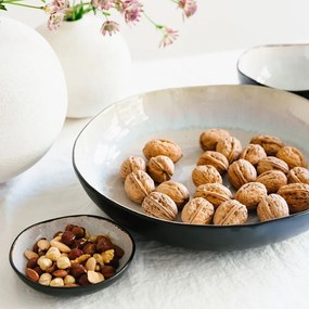 Černá/béžová mísa z kameniny ø 32 cm Lunar – Salt&amp;Pepper