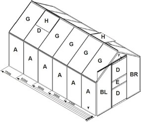LANIT PLAST, s.r.o. náhradní prosklení pro skleník VITAVIA VENUS 2500 PC 4 mm LG3058