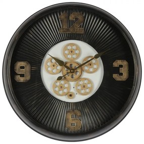 Nástěnné hodiny černé 60*11 cm – 61x11 cm
