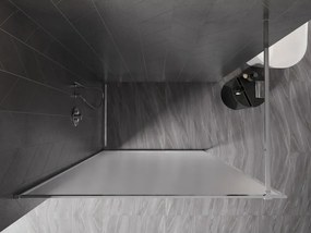 Mexen, Mexen Kioto-XF sprchová stěna s rámem 90 x 202 cm, 10 mm mráz, chrom - 800-090-104-01-30-X