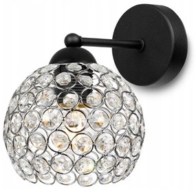 Nástěnné svítidlo Crystal 1, 1x stříbrné křišťálové stínítko