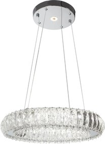 Toolight Toolight, Křišťálové LED závěsné svítidlo APP1040-CP + dálkové ovládání, chromová, OSW-09473