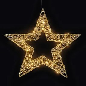 Solight LED vánoční hvězda 3D zlatá / Vánoční hvězda / 150 LED / 60 cm