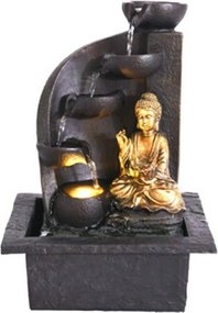 Fontána s Led osvětlením Buddha Figurka Buddhy 30 cm Terasa
