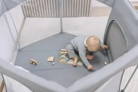 FreeON Dětská ohrádka Hexagon Quick Folding šedá / Rychlé skládání / 1