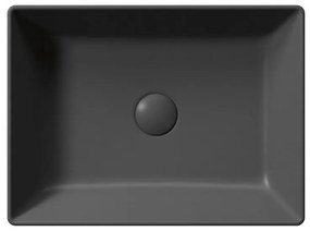 GSI KUBE X keramické umyvadlo na desku, 50x37cm, černá mat 942926
