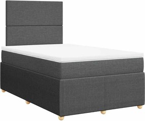 Box spring postel s matrací tmavě šedá 120x200 cm textil 3292017