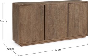 BIZZOTTO Komoda ELSWICK hnědá 160x85 cm 8051836814042